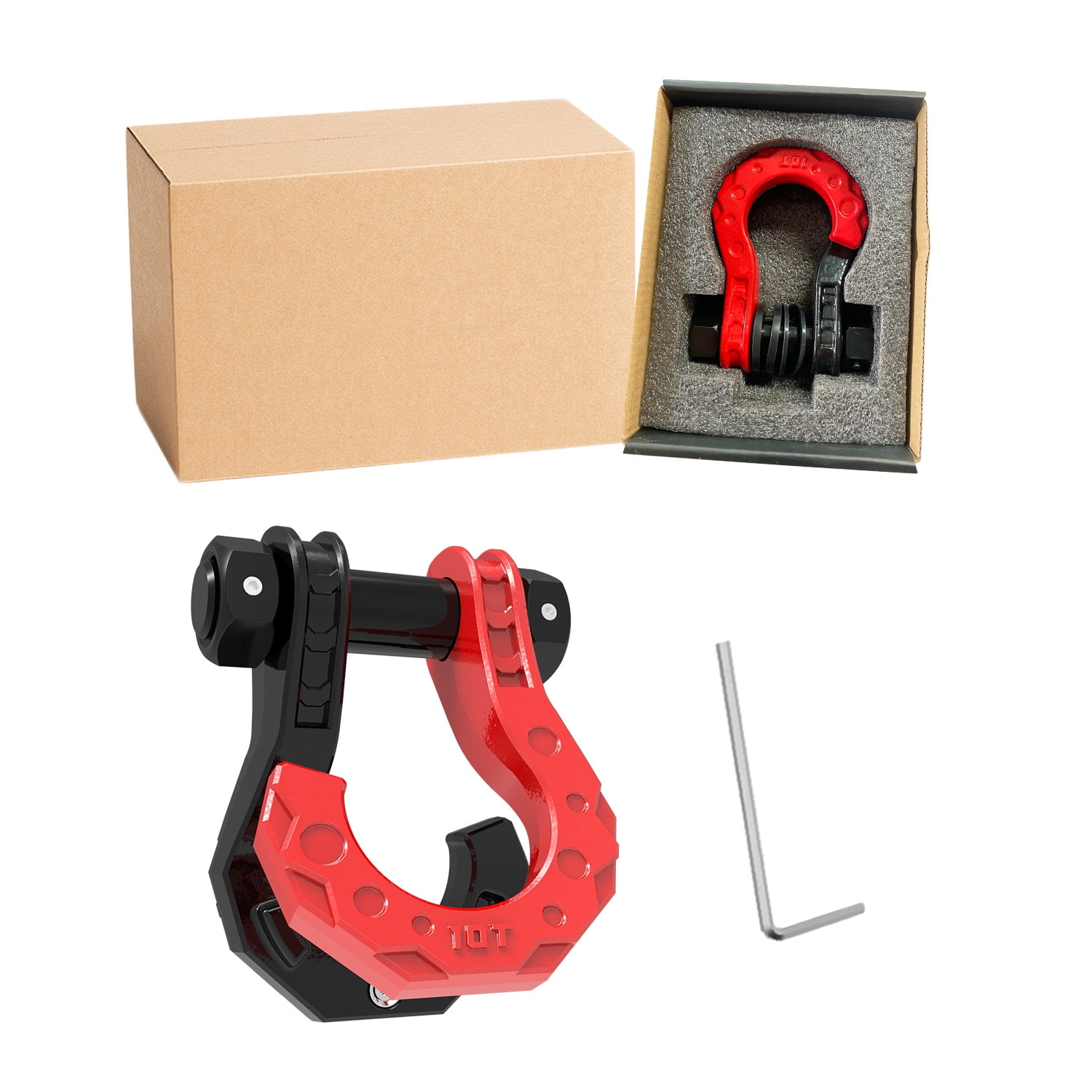 3/4" Separate Shackles, Break Strength Easy Open Towing Winch Shackles ...
