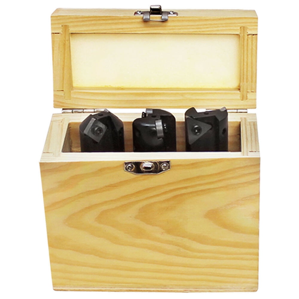 3/4'' Shank 45 90 Degree Little Hogger End Mill Set 1'' Head 2 Flutes ...