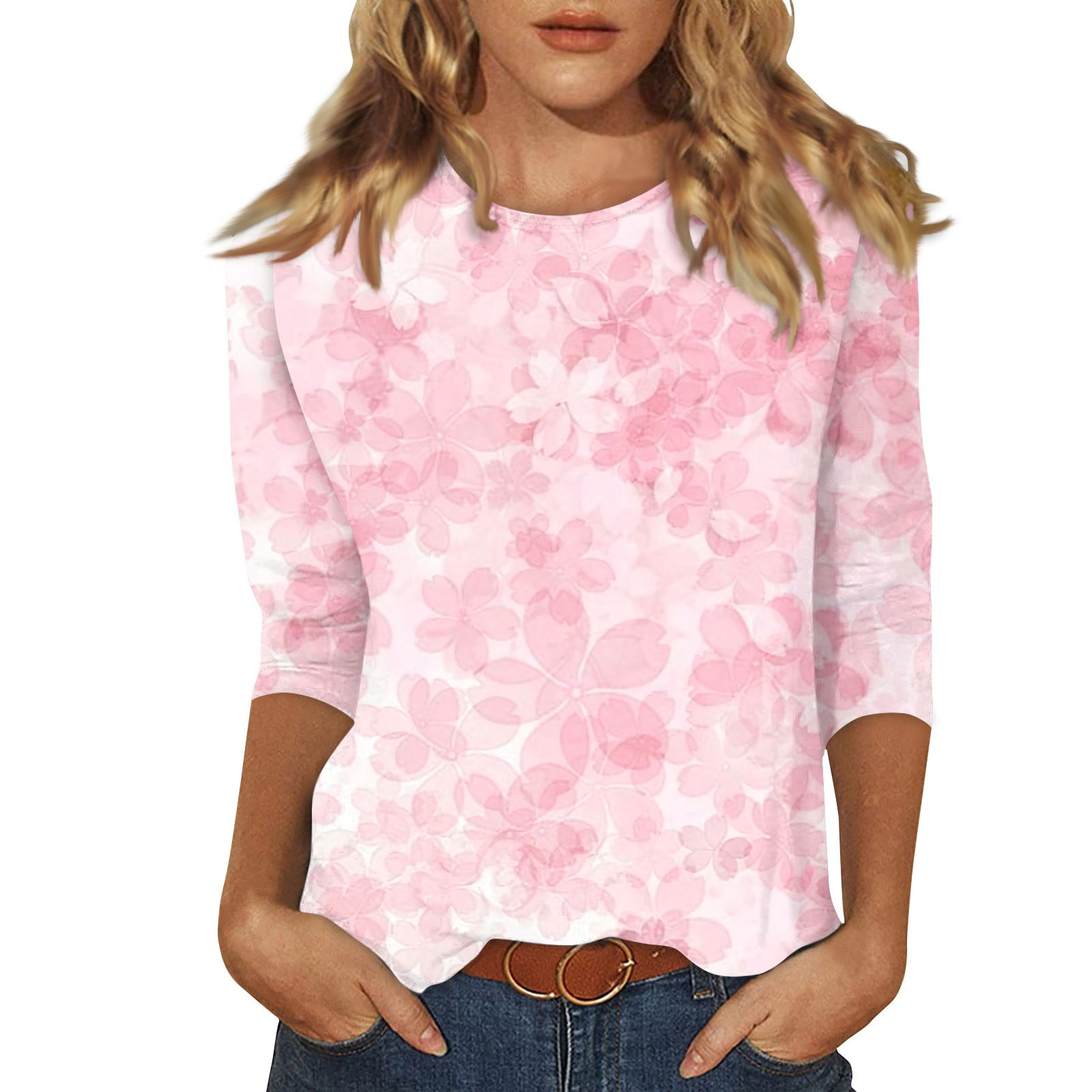 3/4 Sleeve Blouses for Women - Walmart.com