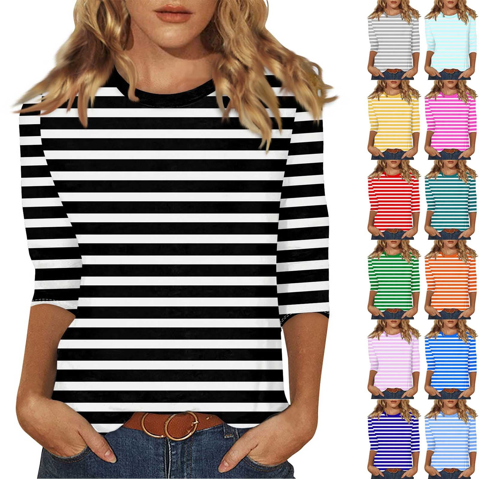 3/4 Sleeve Mardi Gras Tops for Women, Carnival Outfit with Mask Graphic ...