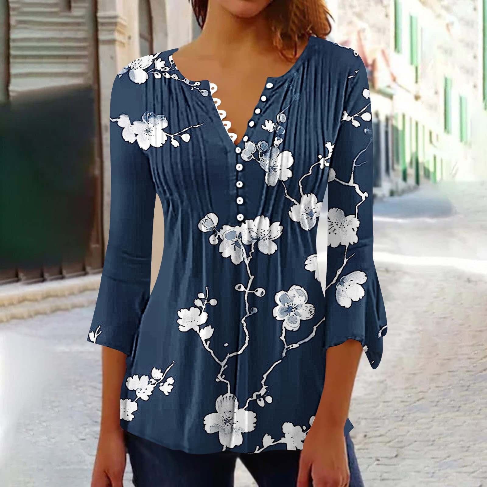 3/4 Sleeve Shirts for Women 3 Pack Plus Size Tall Womens Business ...