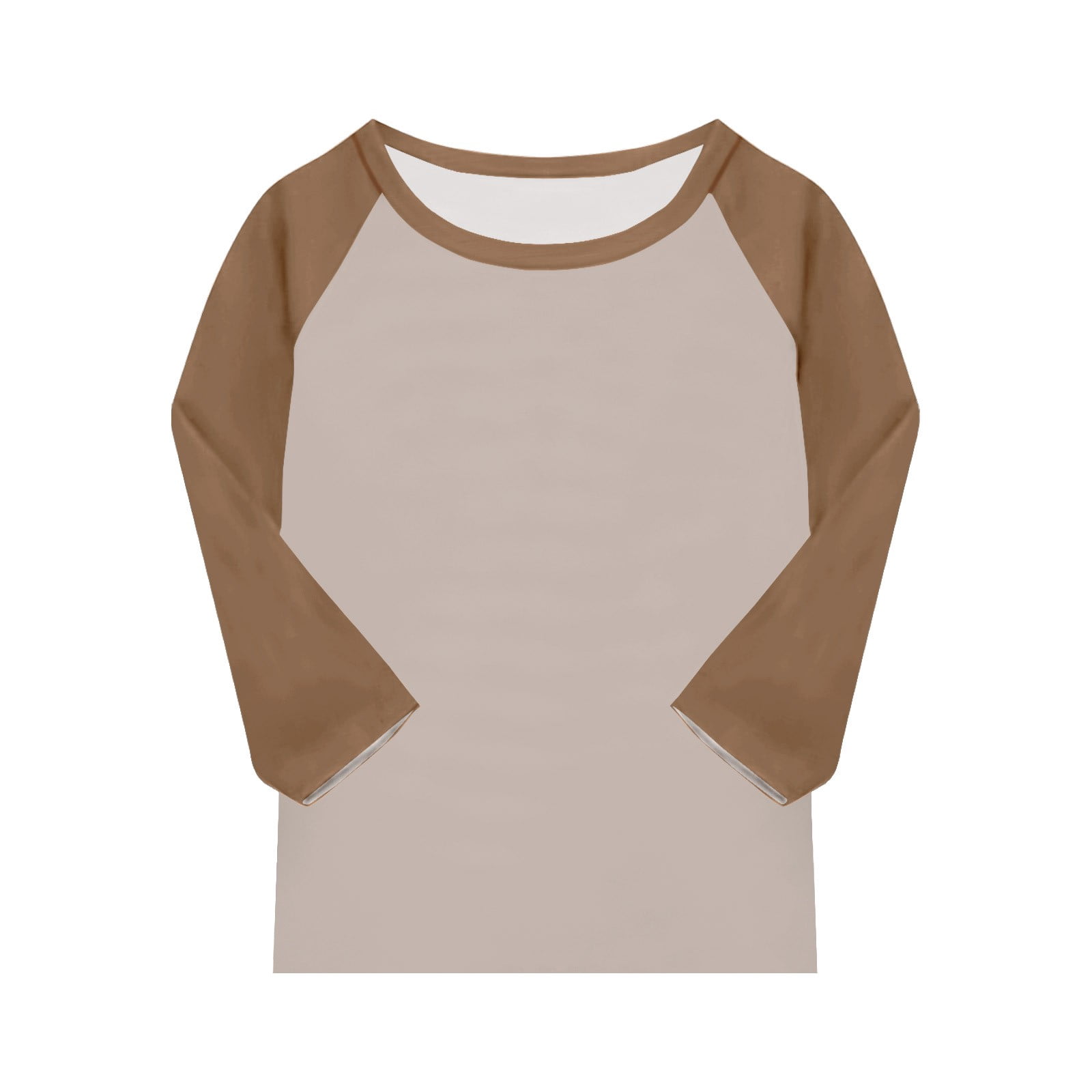 3/4 Sleeve Tops for Girls Raglan Contrast Crewneck Casual Shirts Loose ...
