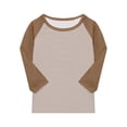 3/4 Sleeve Tops for Girls Raglan Contrast Crewneck Casual Shirts Loose ...