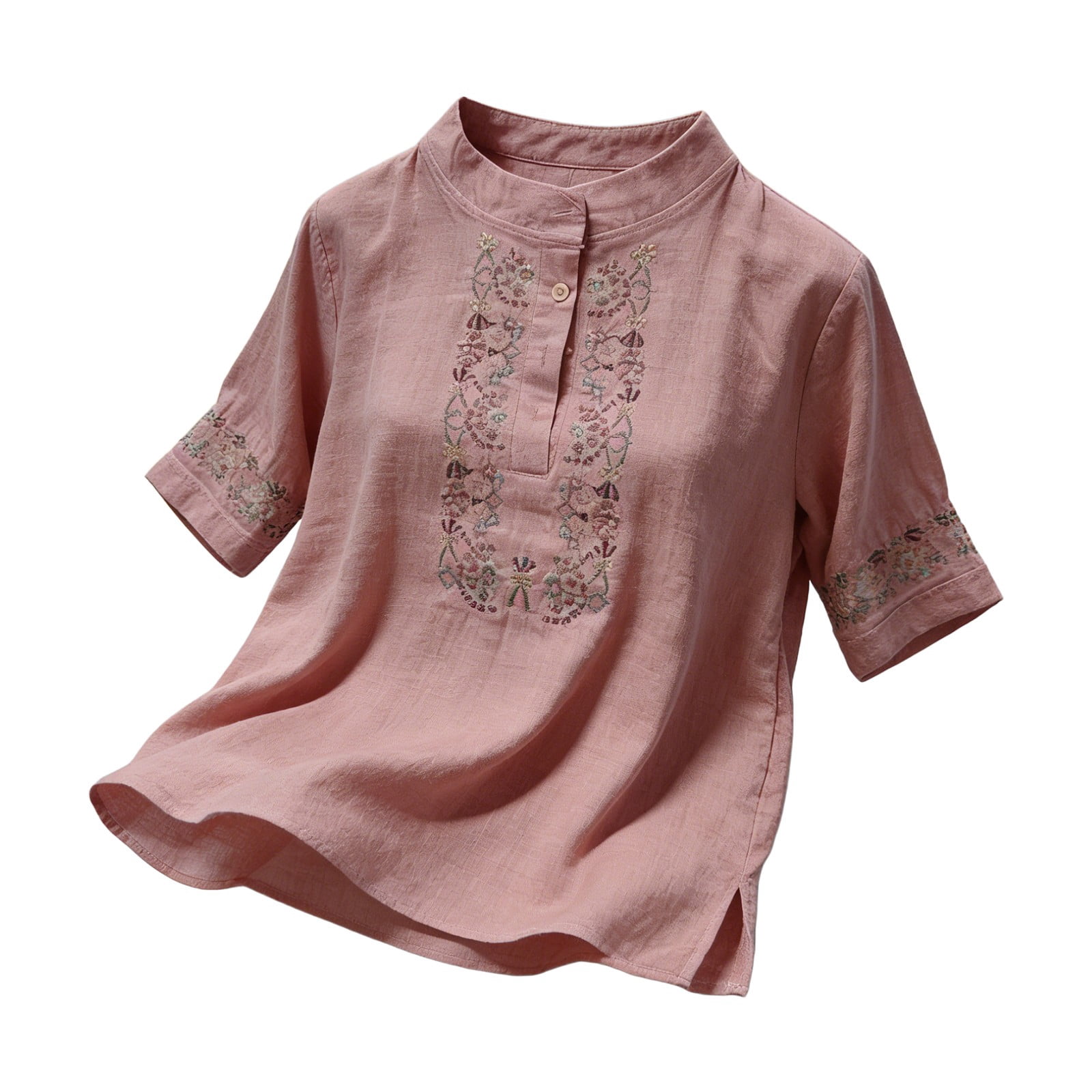 3/4 Sleeve Tops for Women Work Casual Office Spring Fall Basic Shirt ...