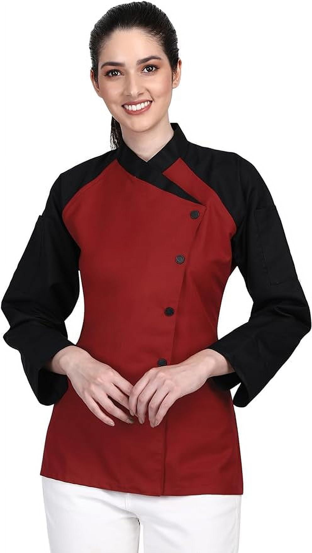 3/4 Sleeves New Red Color Chef Coat Jacket Uniform for women ideal for ...