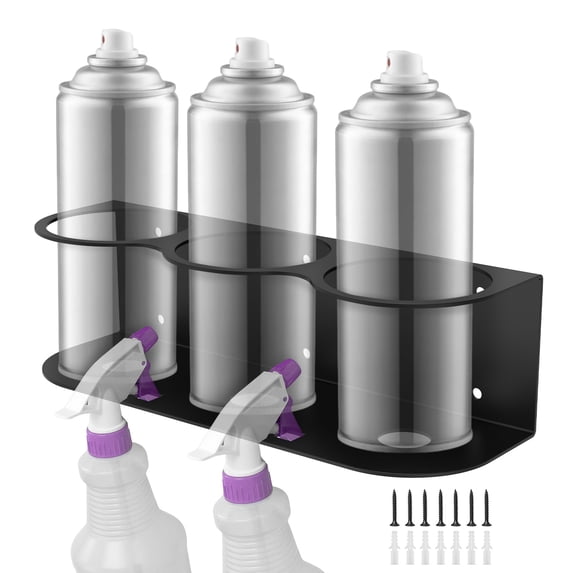 3/4 Spray Bottle Holder Rustproof Carbon Steel Wall Mount Storage ...