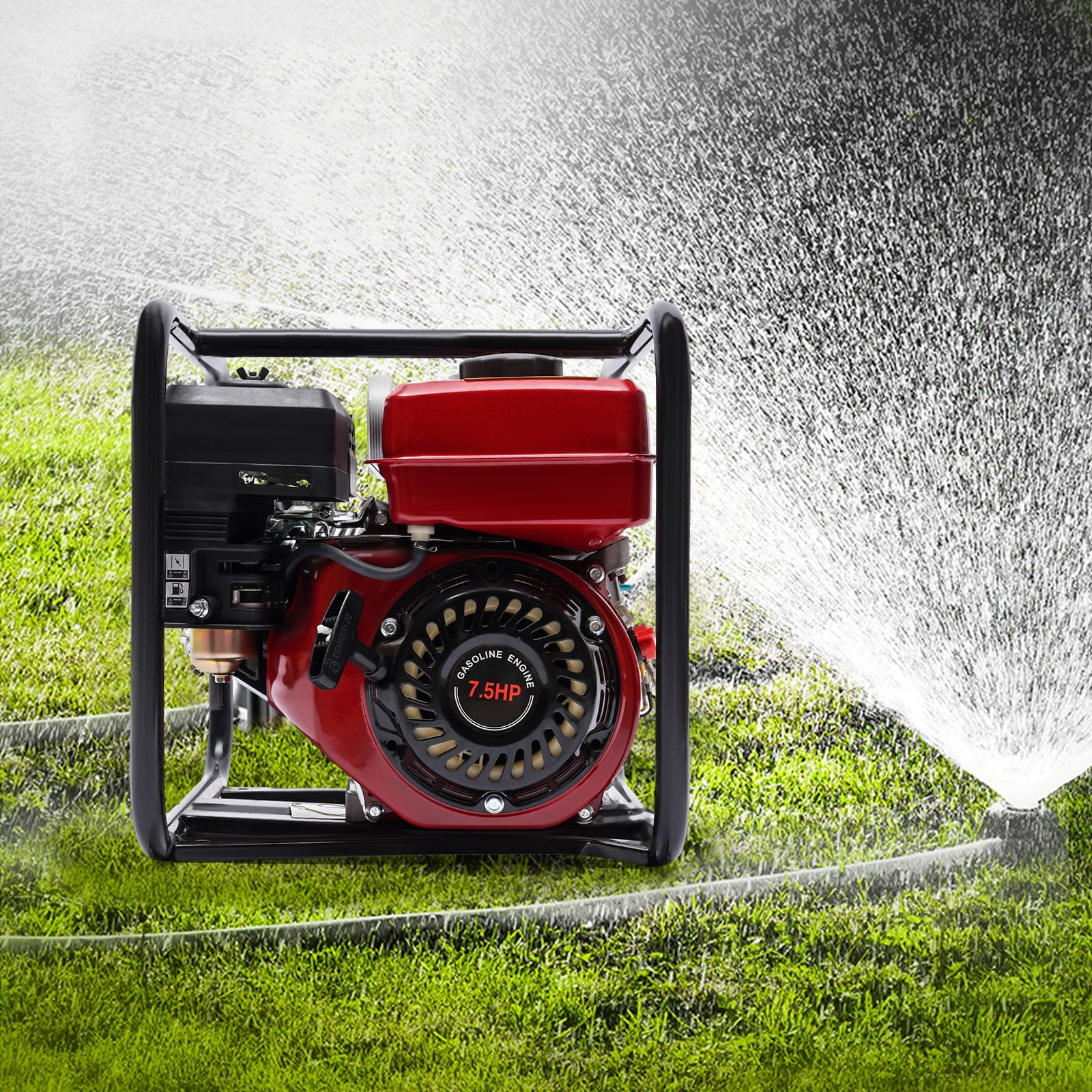 3" 4 Stroke Gasoline Water Pump Gas-Powered Semi-Trash Irrigation ...