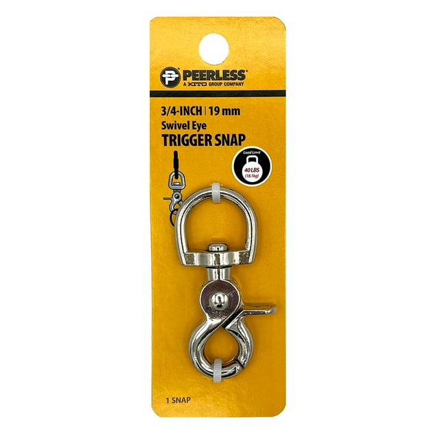 3/4" Swivel Eye Trigger Snap, Zinc, Peerless Chain Company, #4714338 ...
