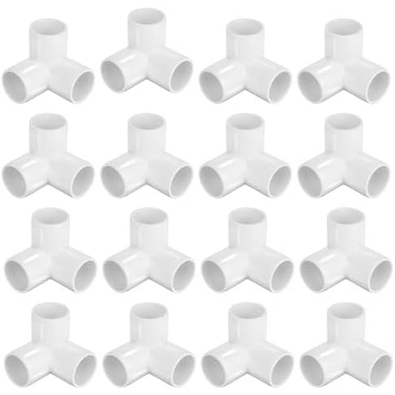 3/4“ Tee PVC Fitting 3 Way Elbow Connector, Furniture Grade 90 Degree Elbow Side Outlet, PVC ...