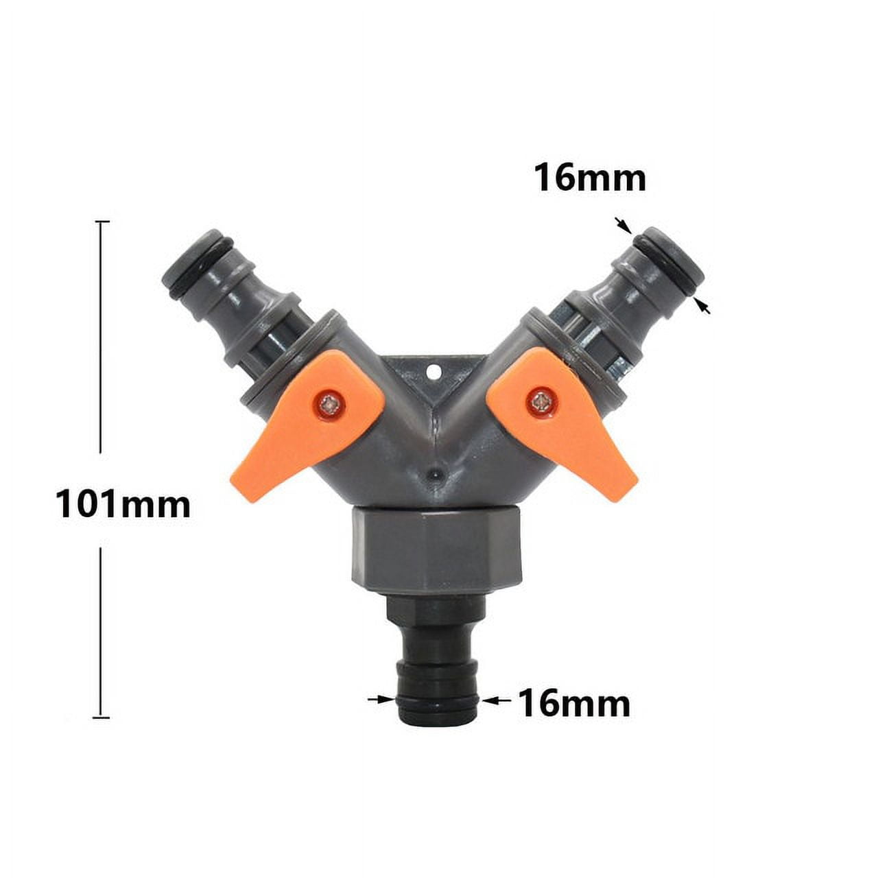 3/4” Thread Garden Tap Water Splitter 2-Way Garden Hose Valve Y Type ...
