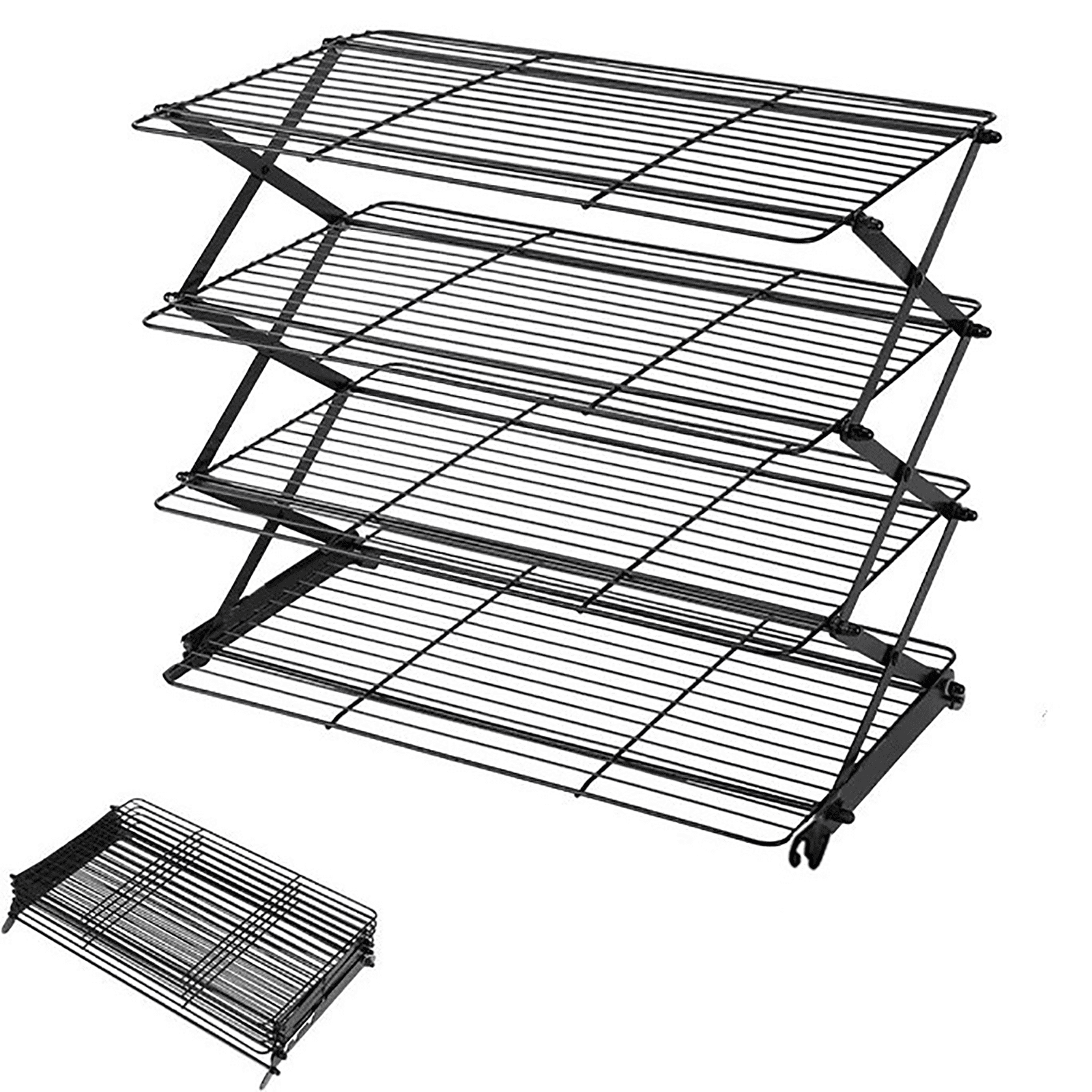 3/4-Tier Collapsible cooling racks for cooking and baking, Adjustable ...