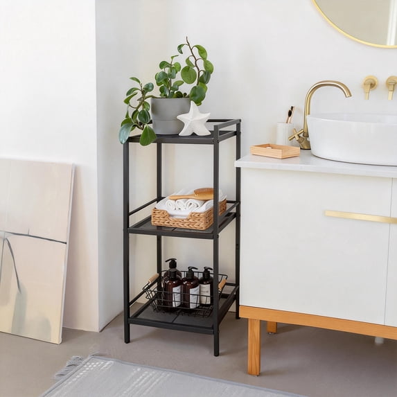 3/4 Tier Kitchen Storage Rack, Metal Utility Shelf Organizer ...