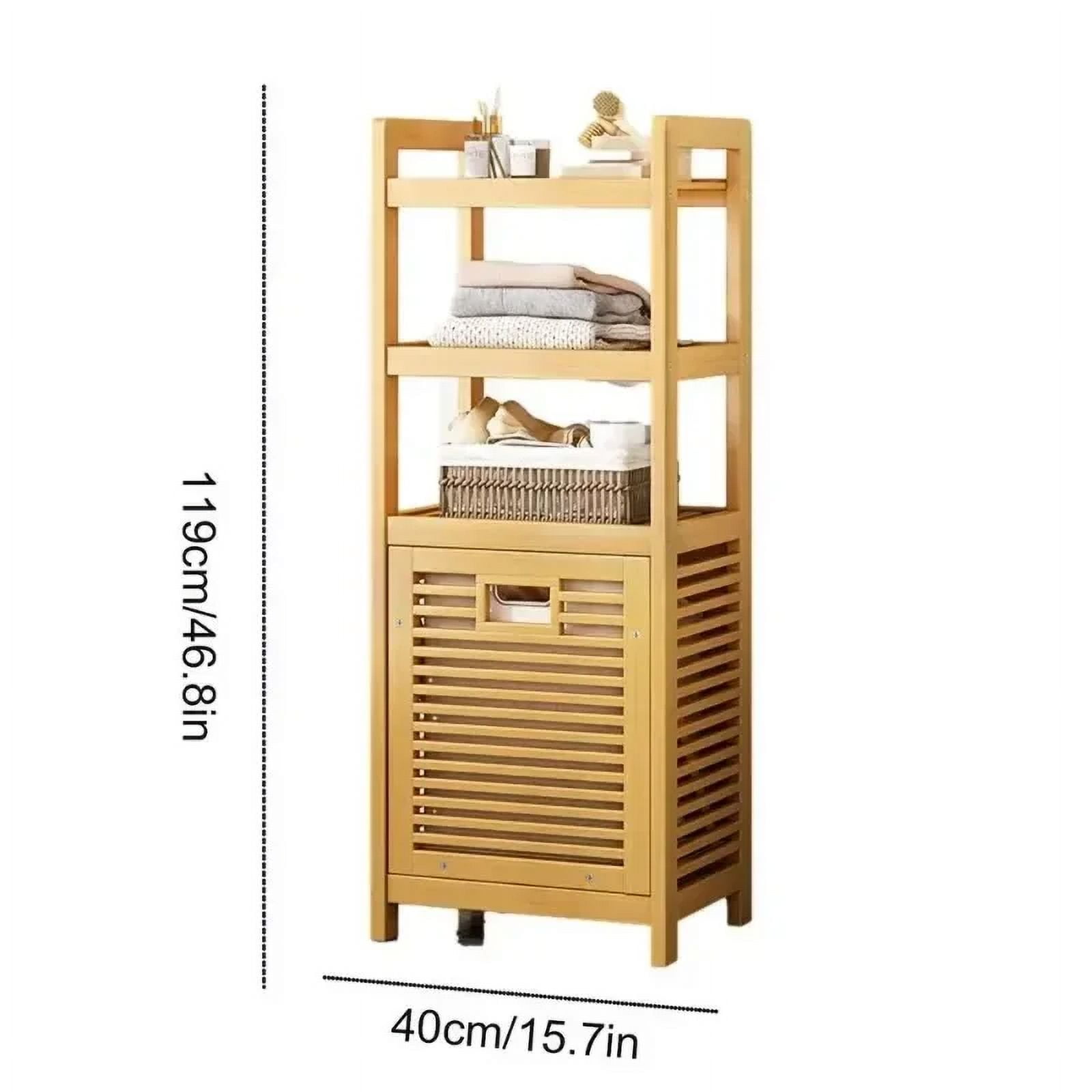 3/4 Tier Wooden Storage Hamper Tilt Out Basket Laundry Baskets Laundry ...