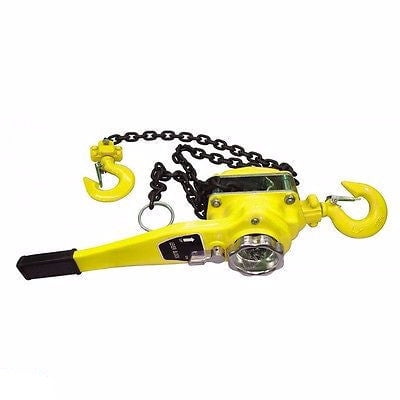 3/4 Ton Hand Lever Chain Block Hoist Come A Long Ratchet Winch Lift ...