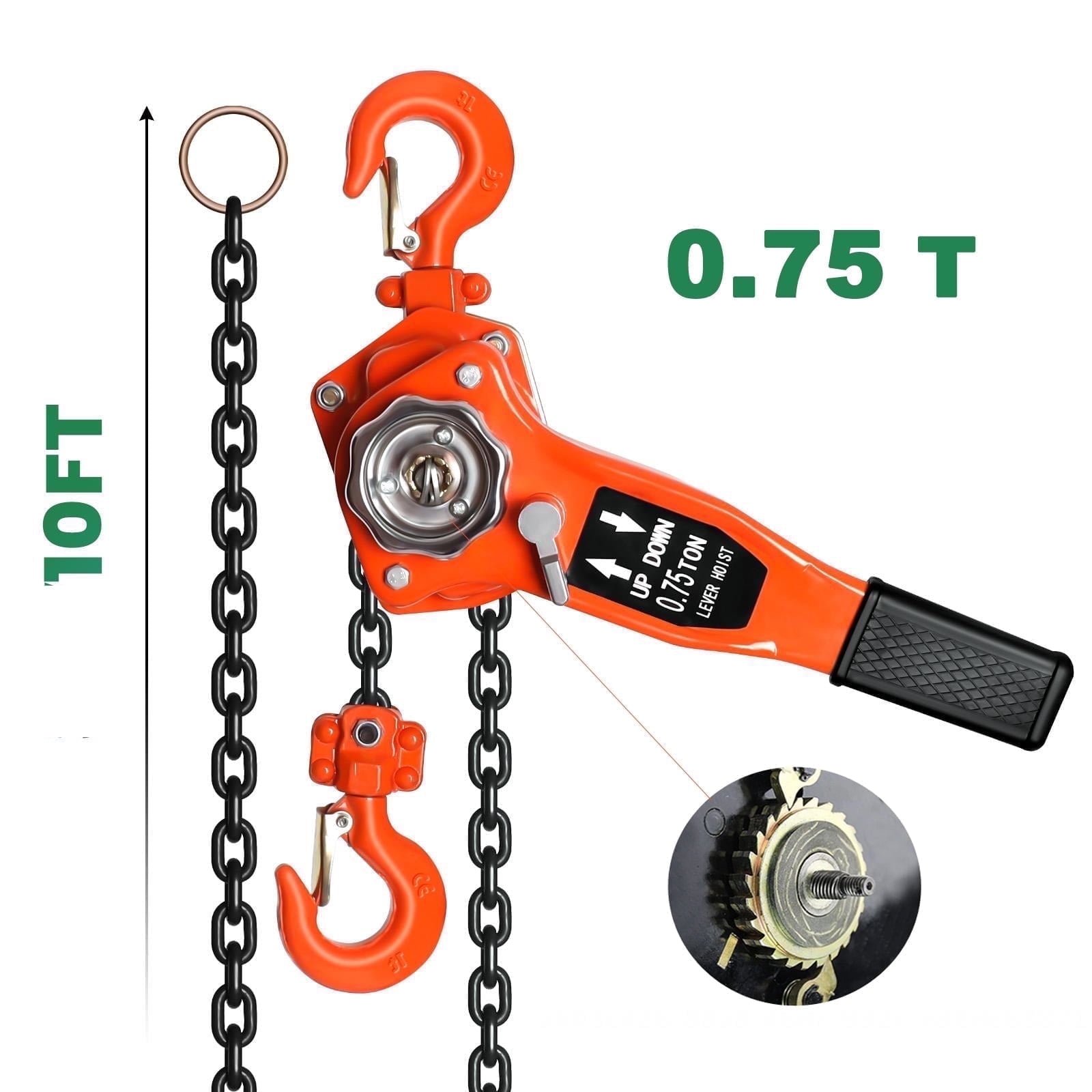 3/4 Ton Mini Lever Block Chain Hoist, Ratchet 1650 lbs Load Capacity ...