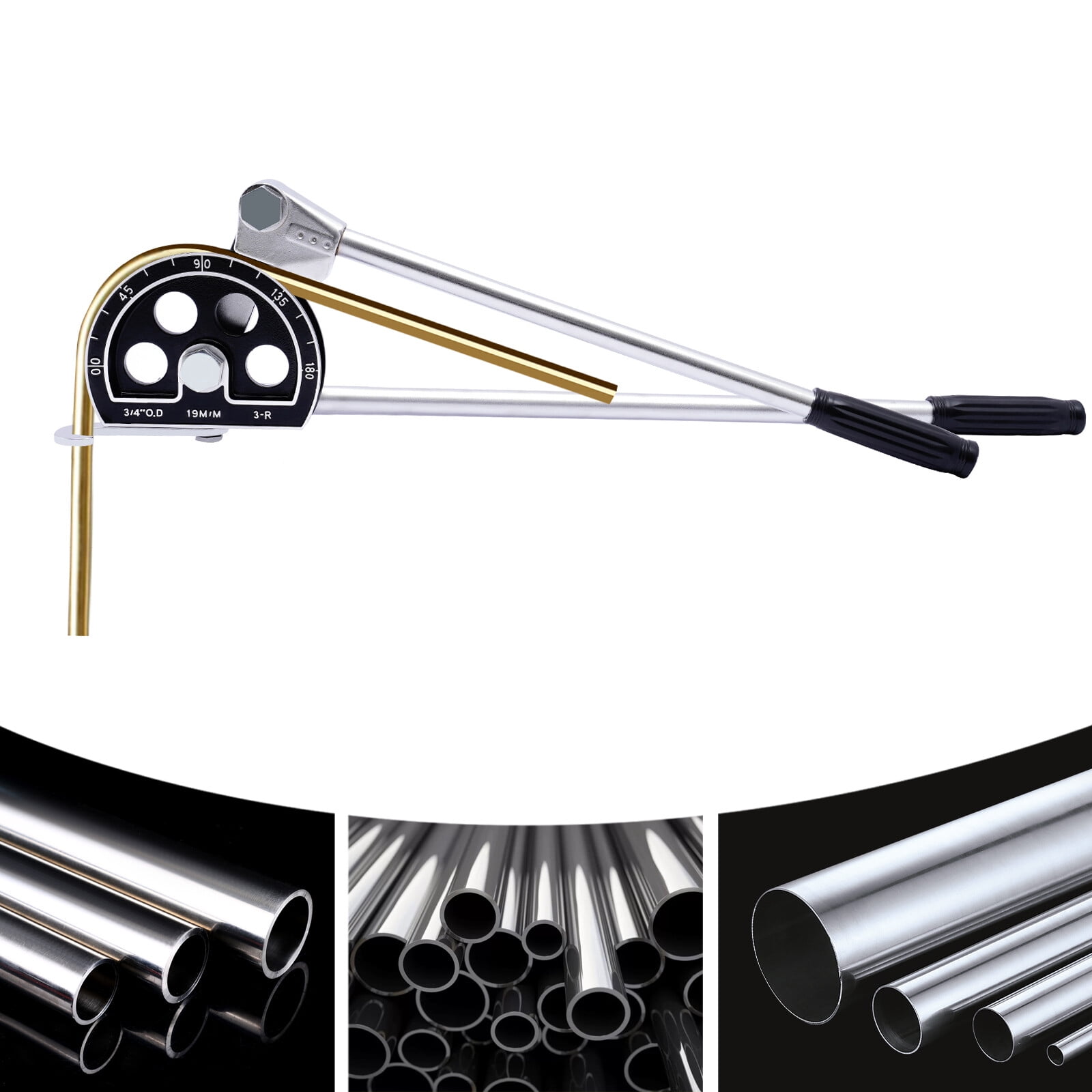 3/4" Tubing Bender, 180 Degrees Bending Tool for Copper, Aluminum Pipes ...