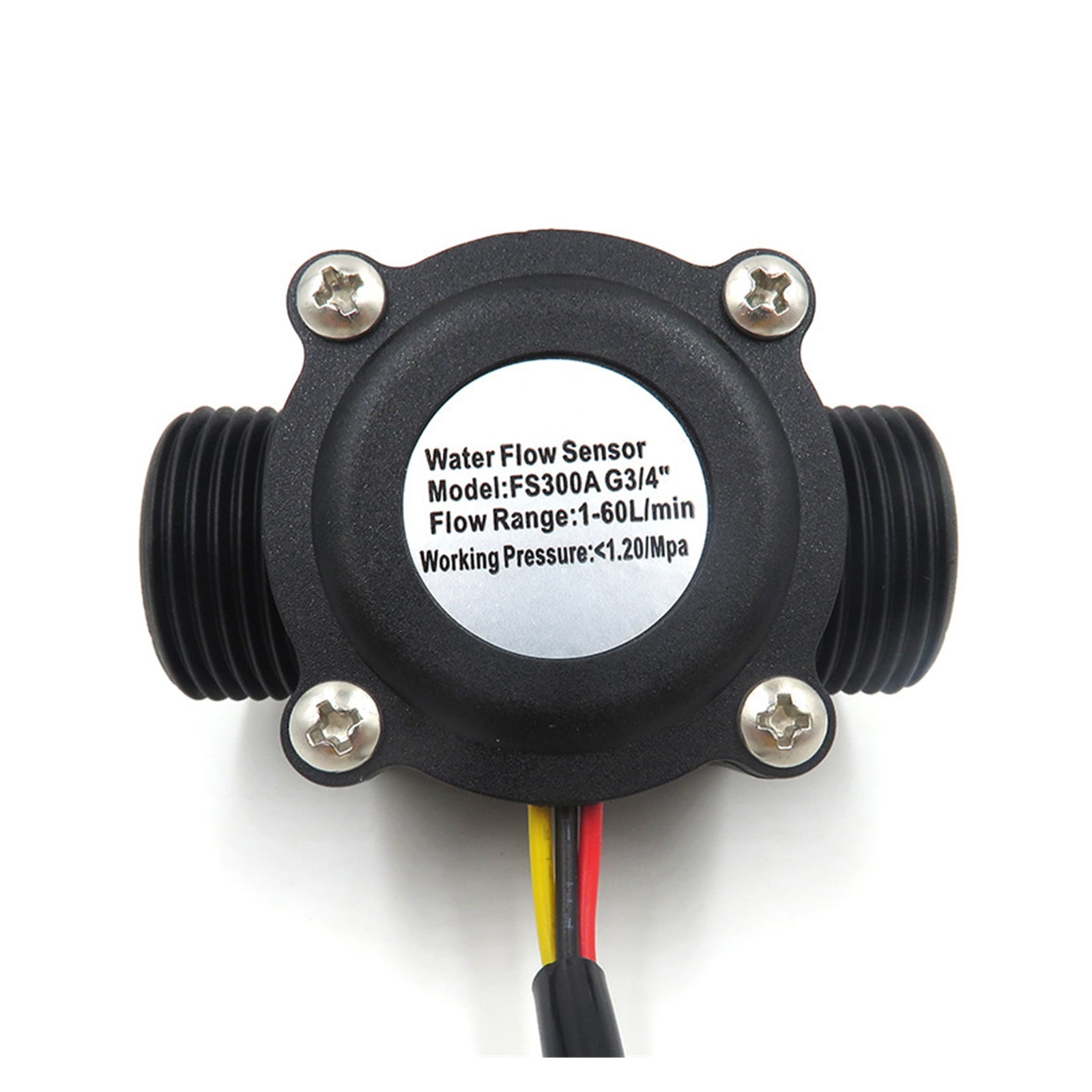 3/4" Water Flow Sensor 2.0MPa Hall Sensor Turbine Flowmeter DC5~18V Control Liquid Flow ...