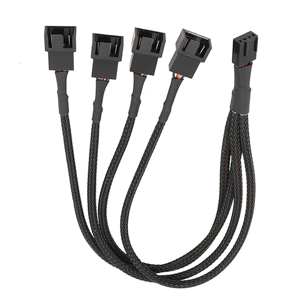 3/4 Way 4 Pin Fan Splitter Cable Fan Extension Cable for Computer Case ...
