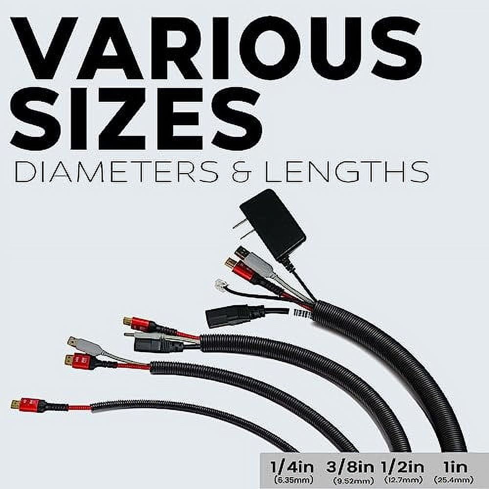 3/4" X 100 ft Split Wire Loom Flex-Guard Convoluted Tubing – Protective ...