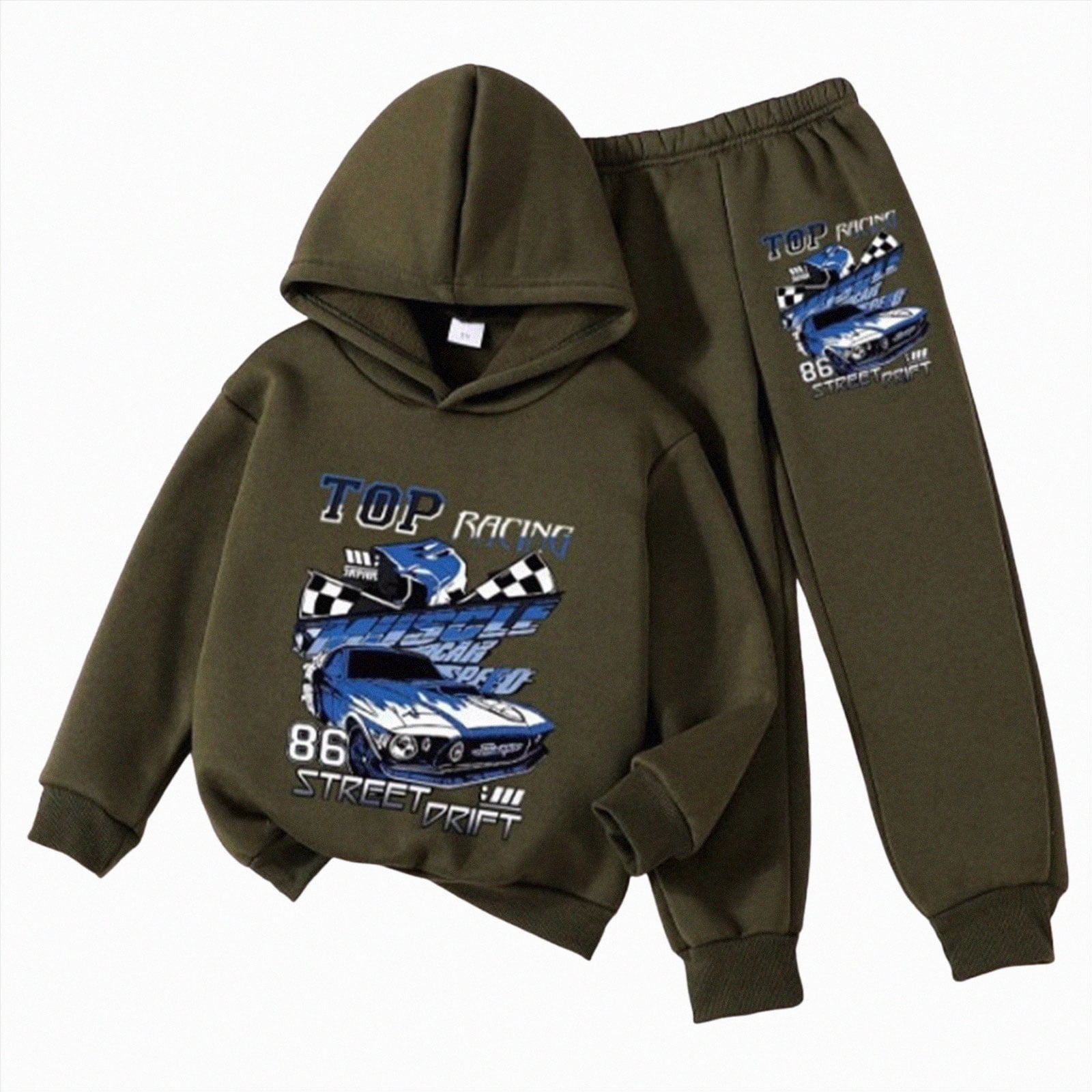 3-4 Years Baby Boy Fall Winter Clothes Toddler Kids Outfits Vehicle ...