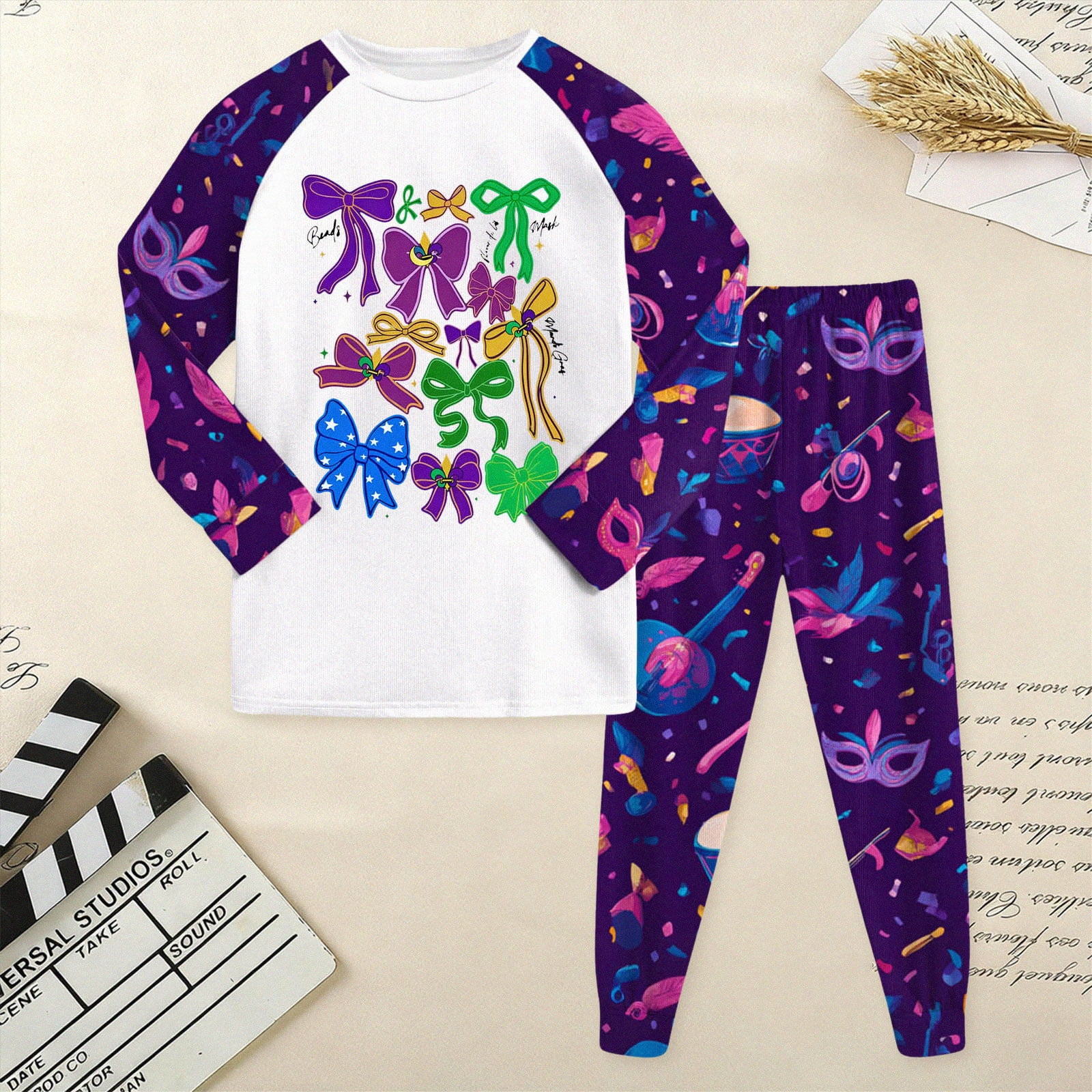 3-4 Years Girls Long Sleeve Pajama Set Toddler Baby Boy Clothes Infant ...