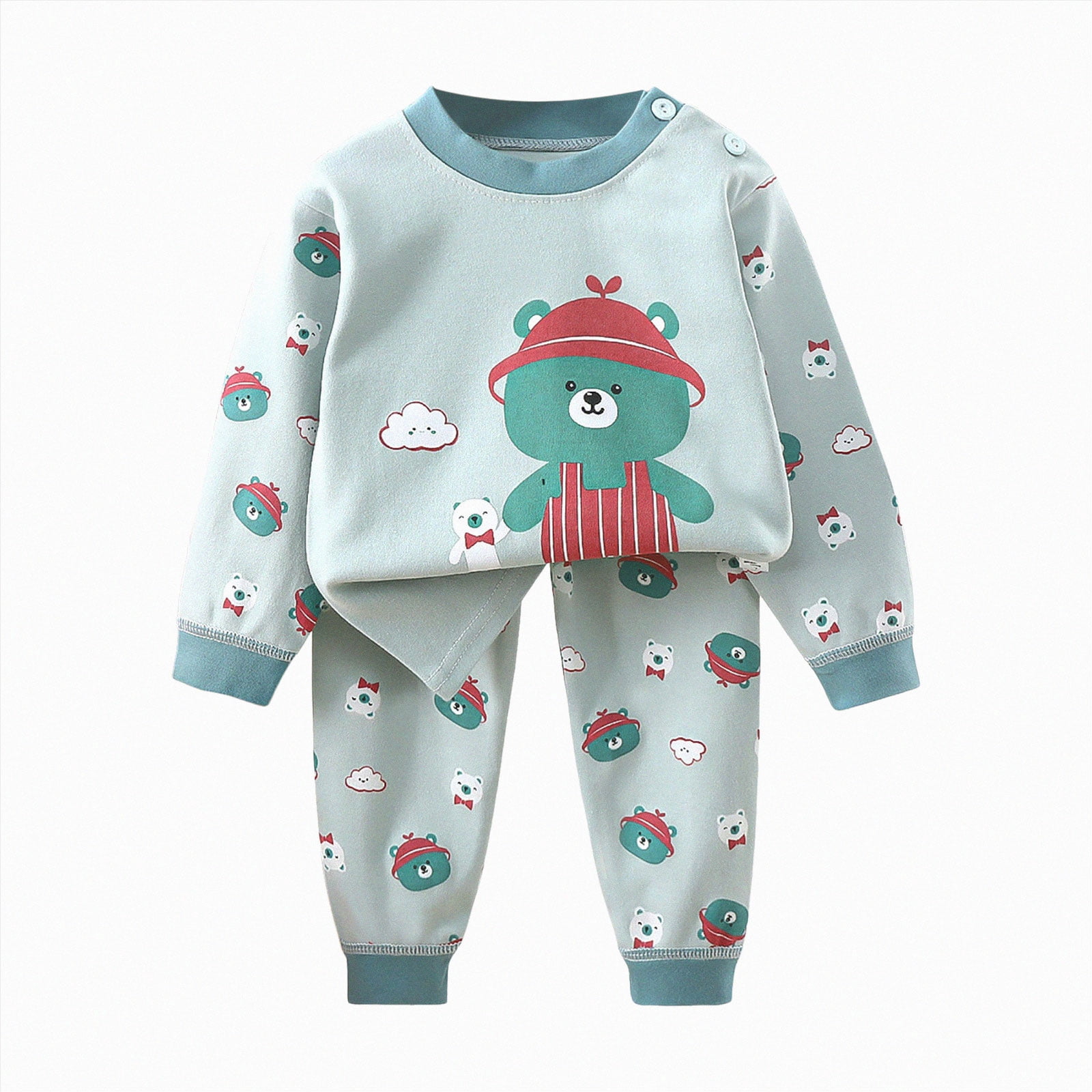 3-4 Years Toddler Baby Boy Fall Winter Clothes Waffle Knit Long Sleeve ...