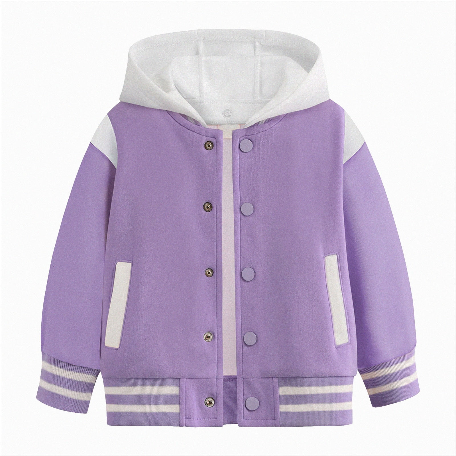 3-4 Years Toddler Kids Baseball Jackets Boys Girls Jacket Plain Button ...