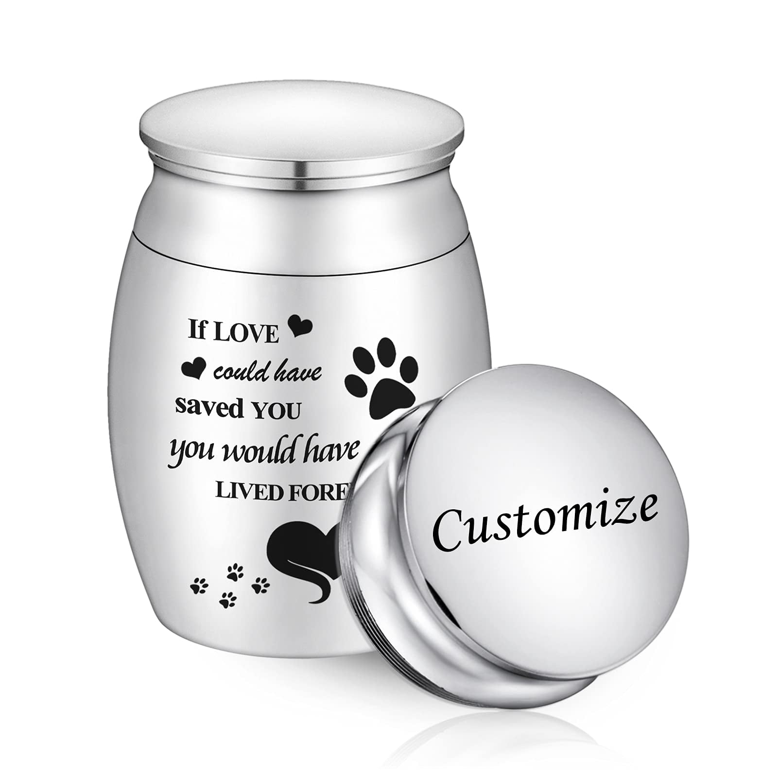 3*4 cm Small Cremation Keepsake Urn for Cat Ashes Miniature Memorial ...
