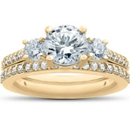 Pompeii 1 1/6ct Princess Cut Cushion Halo Diamond Engagement Ring Set 14K White Gold - Walmart.com