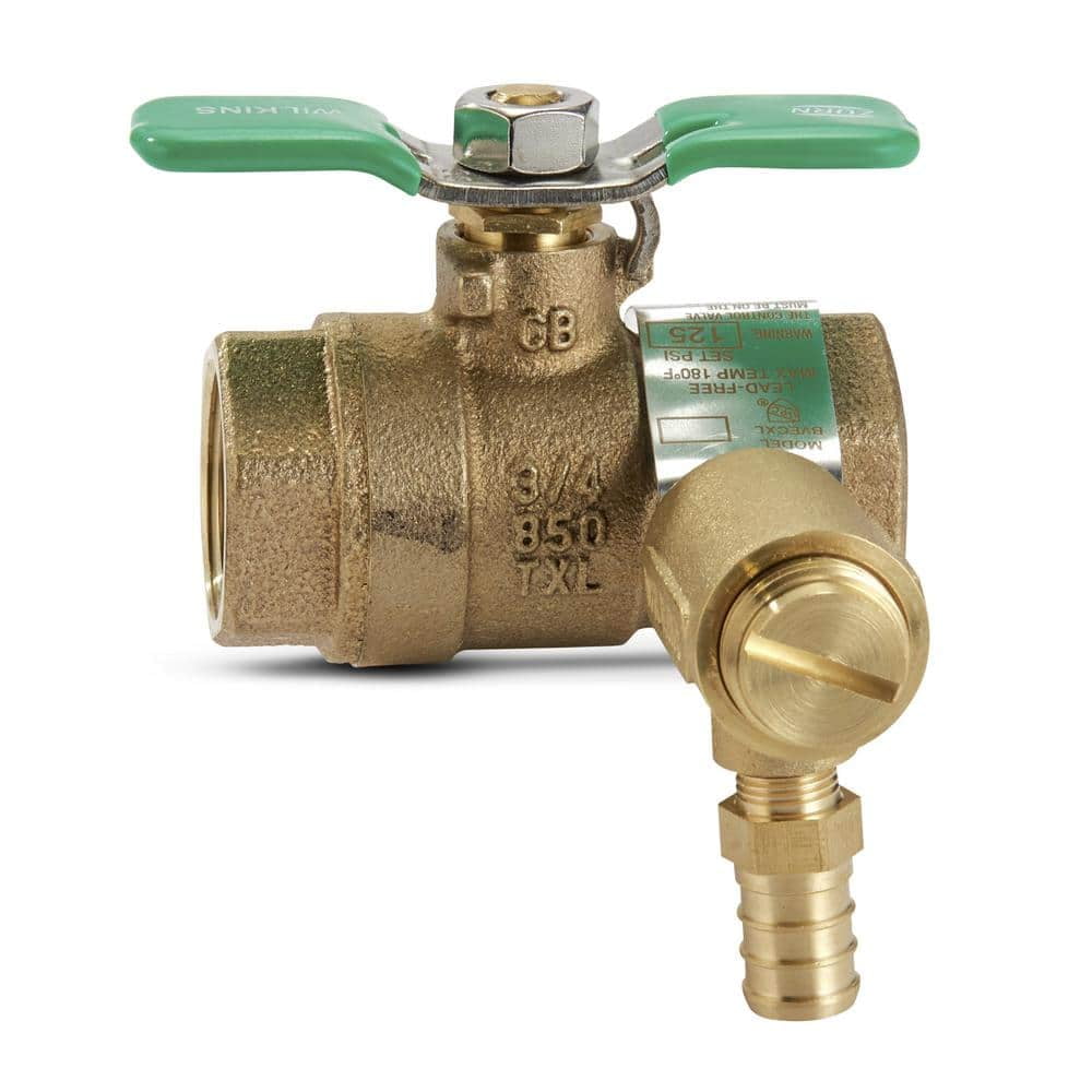 3/4 in. BVECXL Full Port Brass Ball Valve with Integral Thermal ...