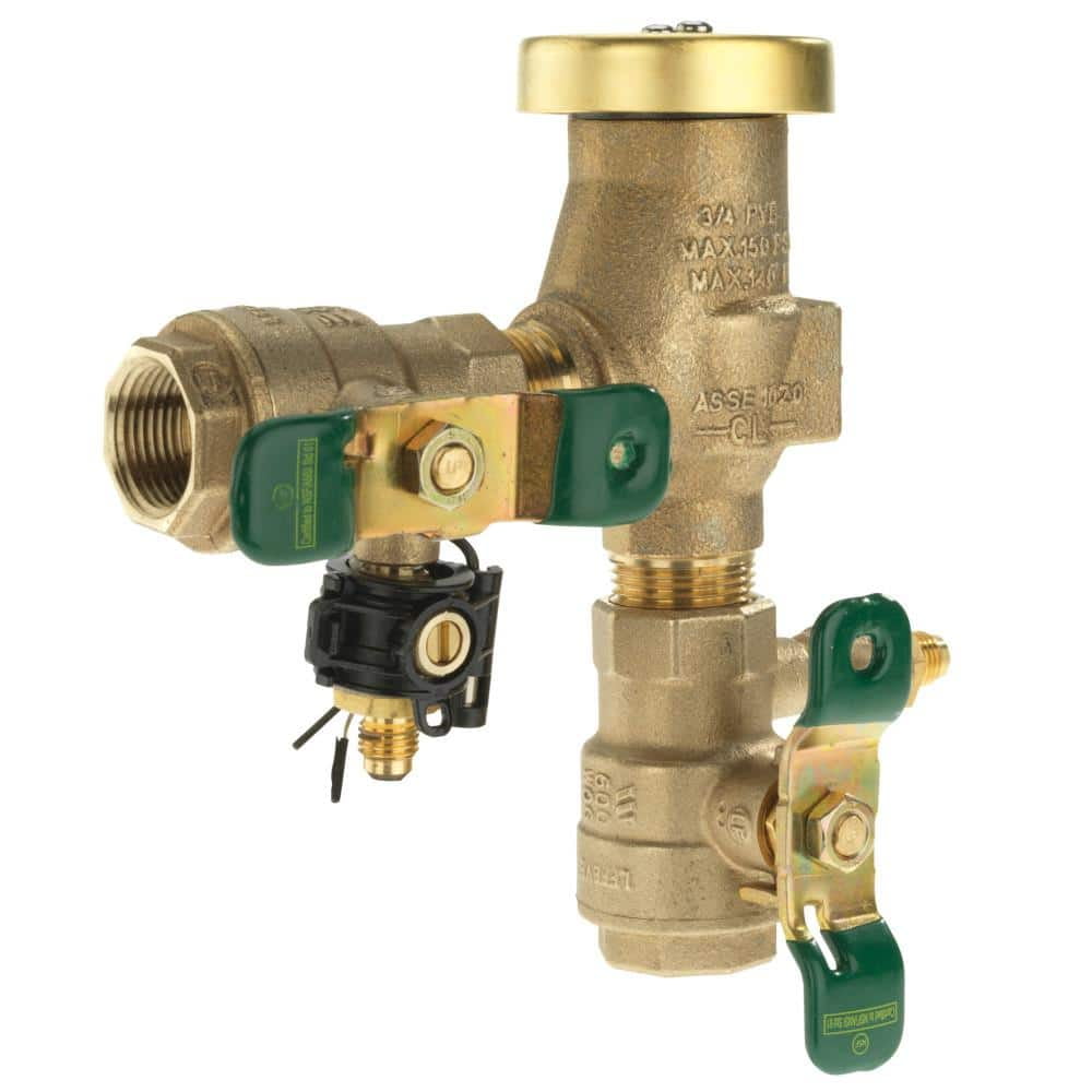 3/4 in. Bronze Anti-Siphon Pressure Vacuum Breaker with Quarter Turn ...