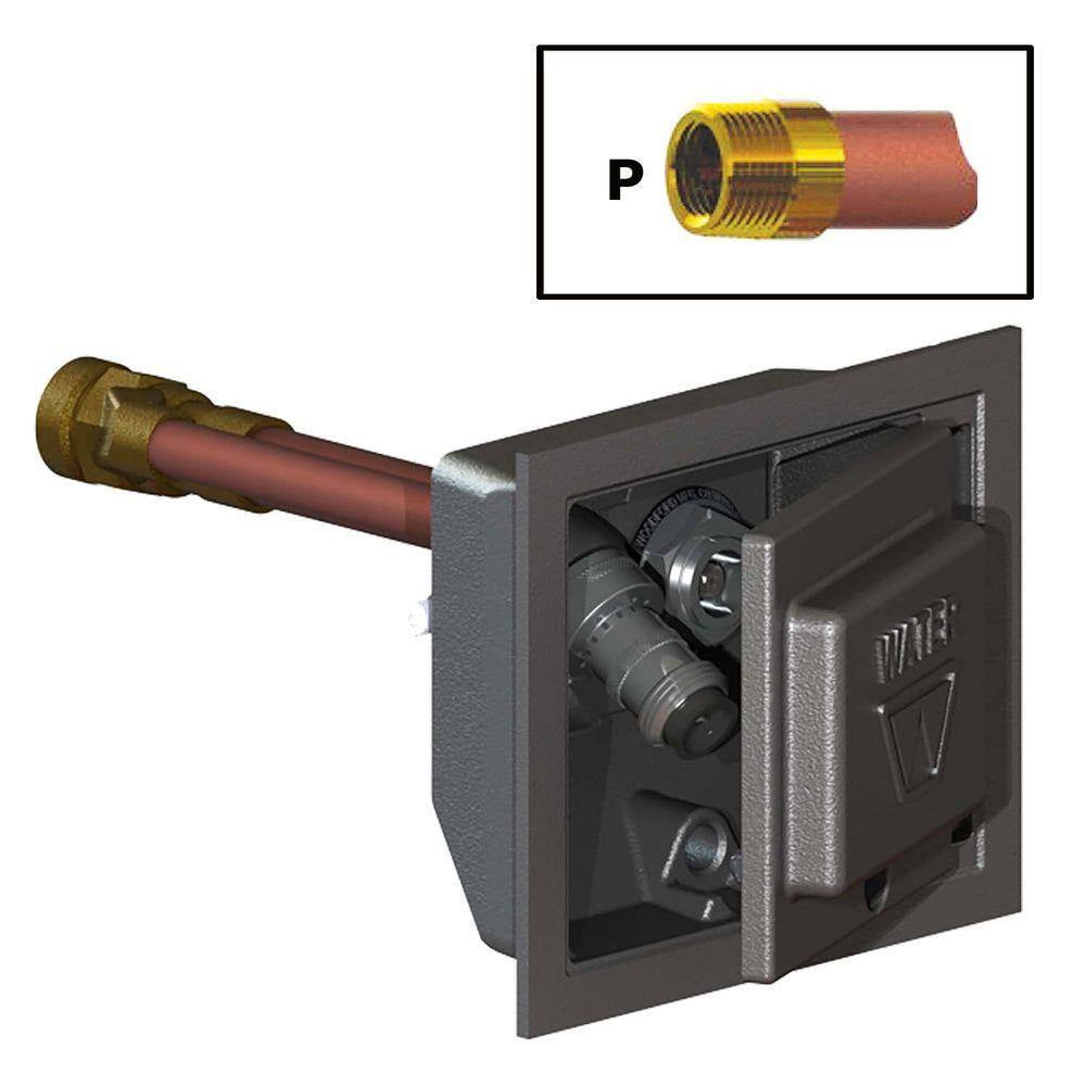 3/4 in. FPT x 4 in. Freezeless Box Wall Hydrant with Double-Check ...
