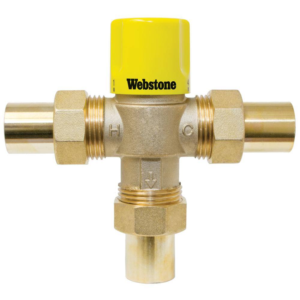 3/4 in. SWT TMV W/Integral Check Valve & Temperature Locking Handle For ...