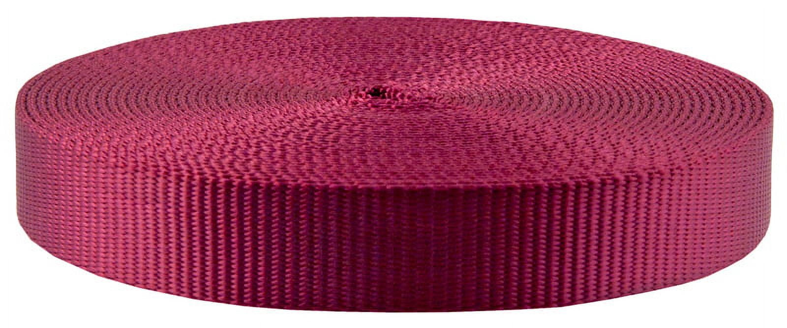 3/4 inch Burgundy Super Heavy Nylon Webbing Closeout, 10 Yards ...