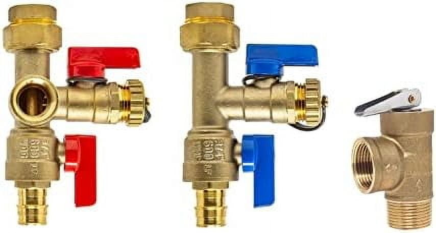 3/4 inch Expansion PEX Tankless Water Heater Isolation Valve Kit(Not ...