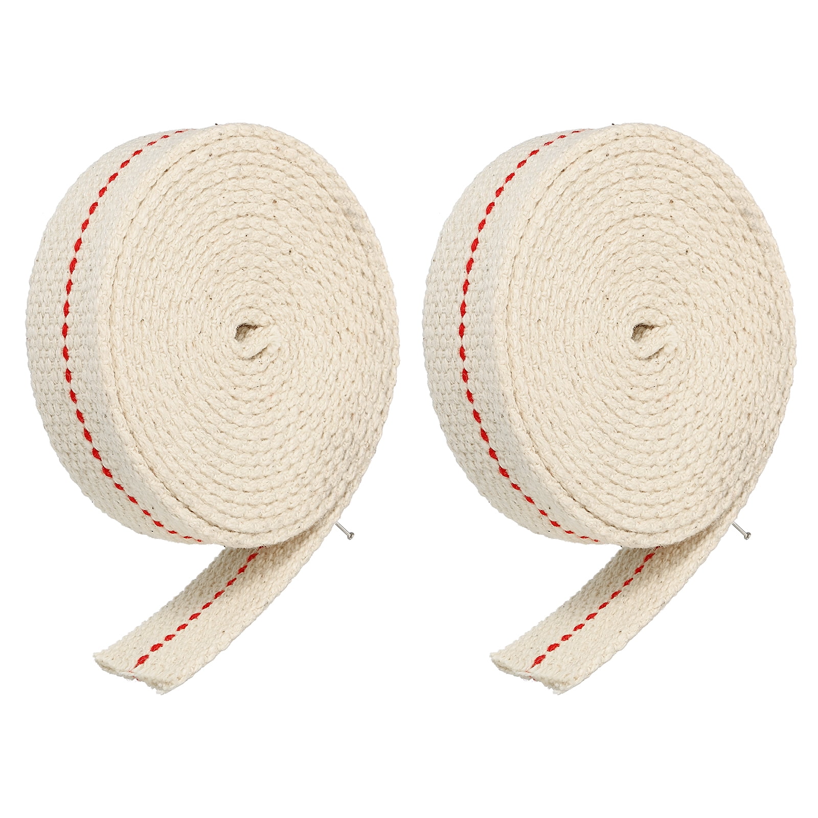 3/4 inch Flat Wide 2 Meter/6.5Ft Long Cotton Oil Lamp Wick with Red ...