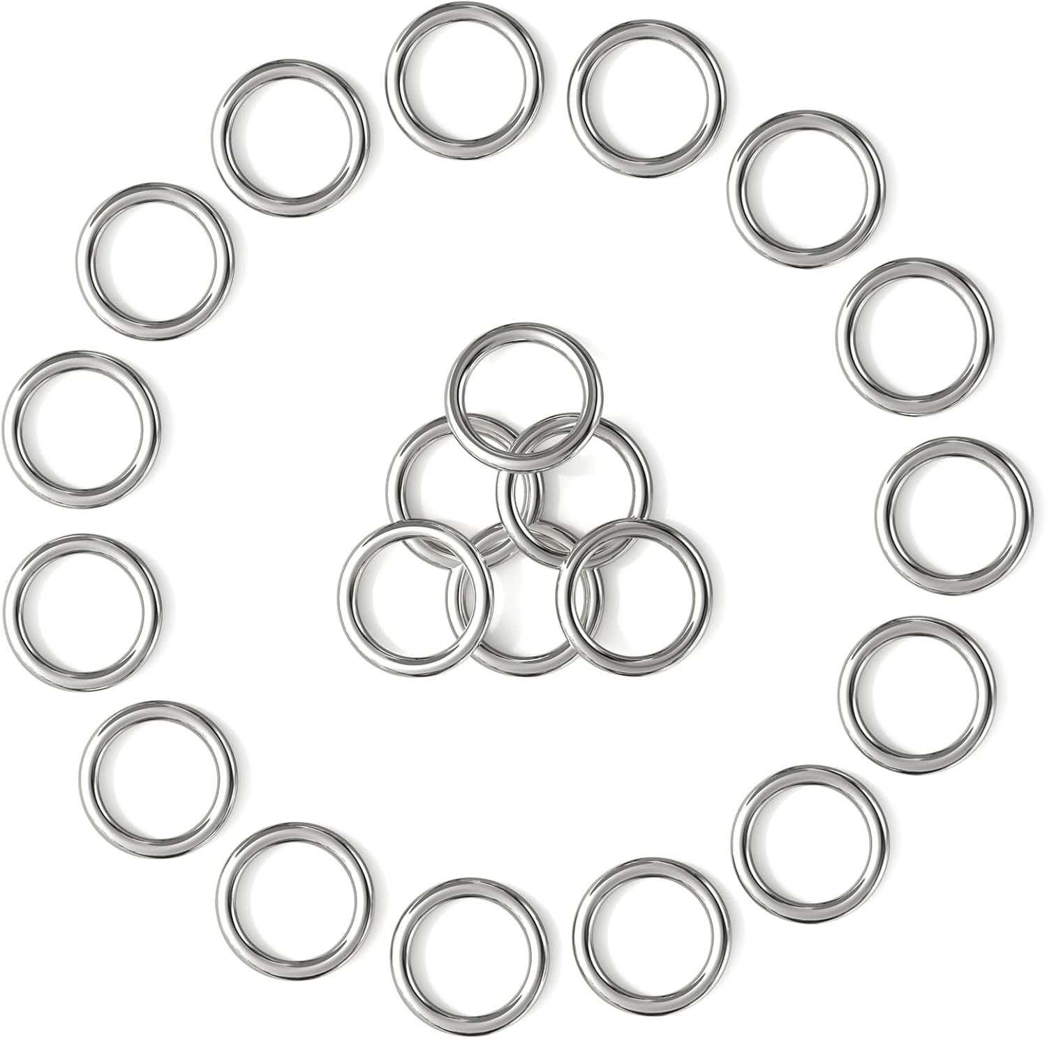 3/4 inch Metal O Rings, Stainless Steel Round Ring Buckles, Solid ...