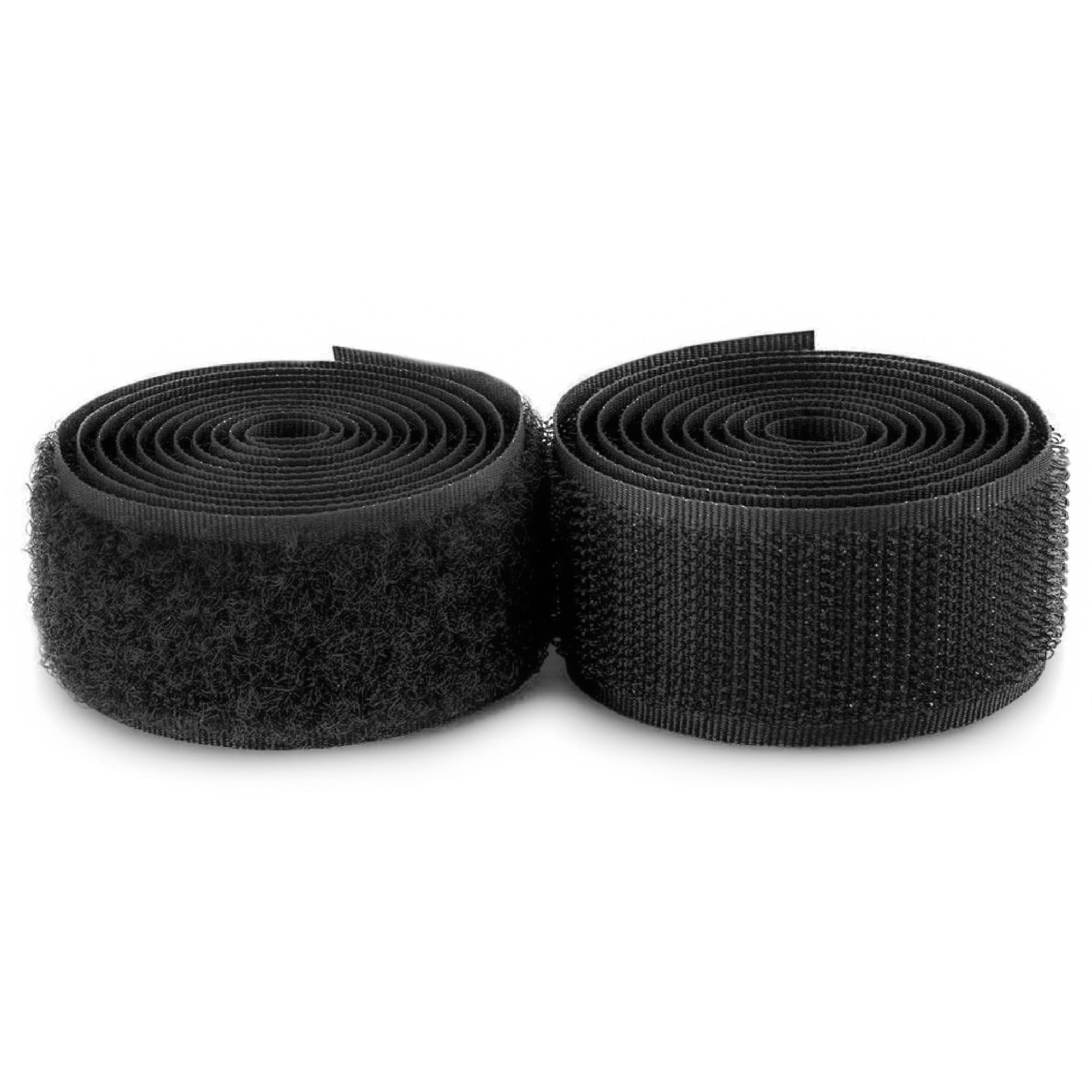 3/4 inch Wide Black Sew on Hook and Loop Tape Non-Adhesive 1 Yd Length ...