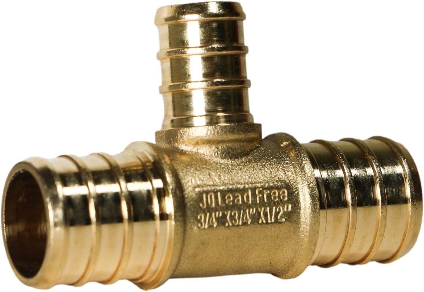 3/4 inch x 3/4 inch x 1/2 inch Pex Tee, Reducing Tee, Pex B Crimp ...