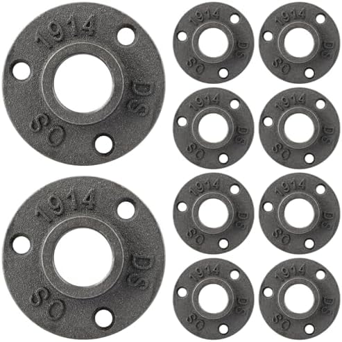 3/4 inches Malleable Cast Iron Pipe Flange 10 Pack, Industrial Pipe ...