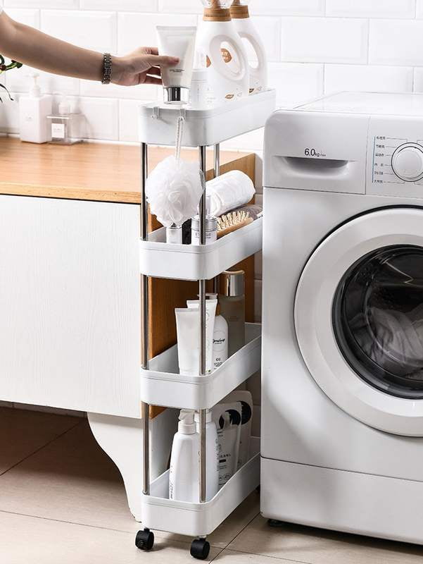 3/4-layer Storage Rack for Kitchen and Bathroom, 1-piece Thin Sliding ...