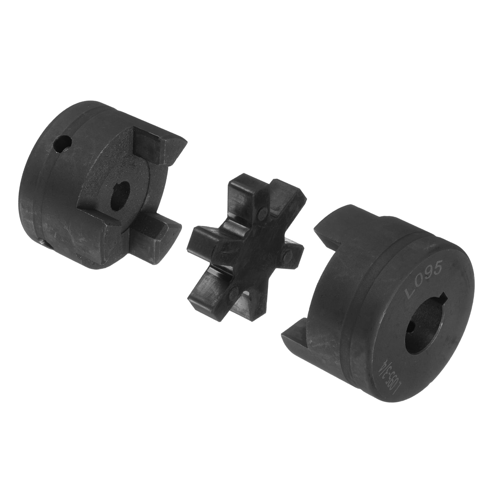 3/4 " to 7/16" L095 Flexible 3-Piece L-Jaw Coupling Coupler Set & Buna ...