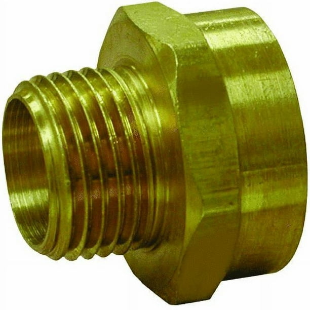 3/4" x 1/2" Brass Garden Hose Fitting, Female Hose To Male Pipe, Lead Free - Walmart Business ...