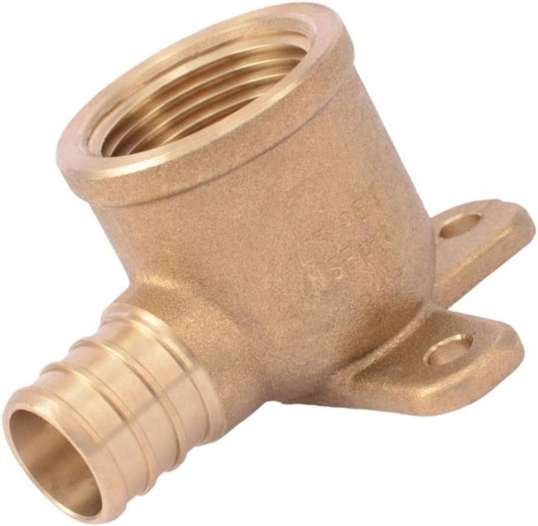3/4 x 1/2 Inch PEX Female NPT Threaded Drop Ear Elbow Connector Fitting Crimp Brass for PEX Pipe ...