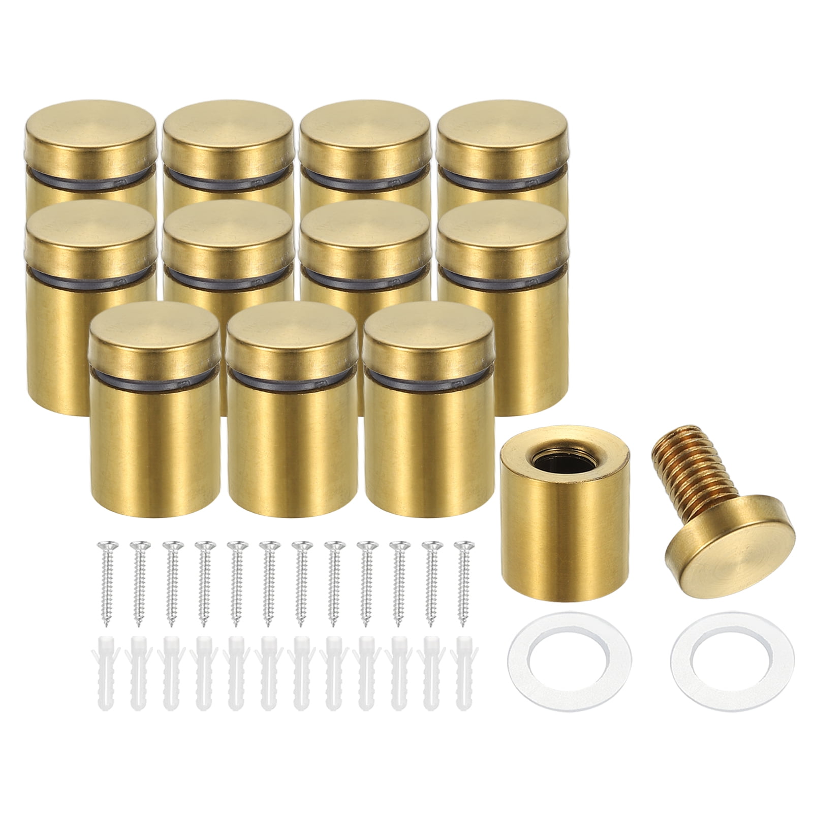 3/4" x 1" Standoff Screws, 12 Pack Stainless Steel Wall Mount Sign ...