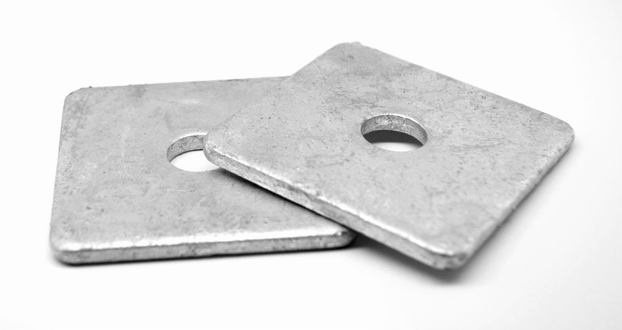 3/4" x 2" x 0.125 Square Plate Metal Washers - Low Carbon Steel - Hot ...