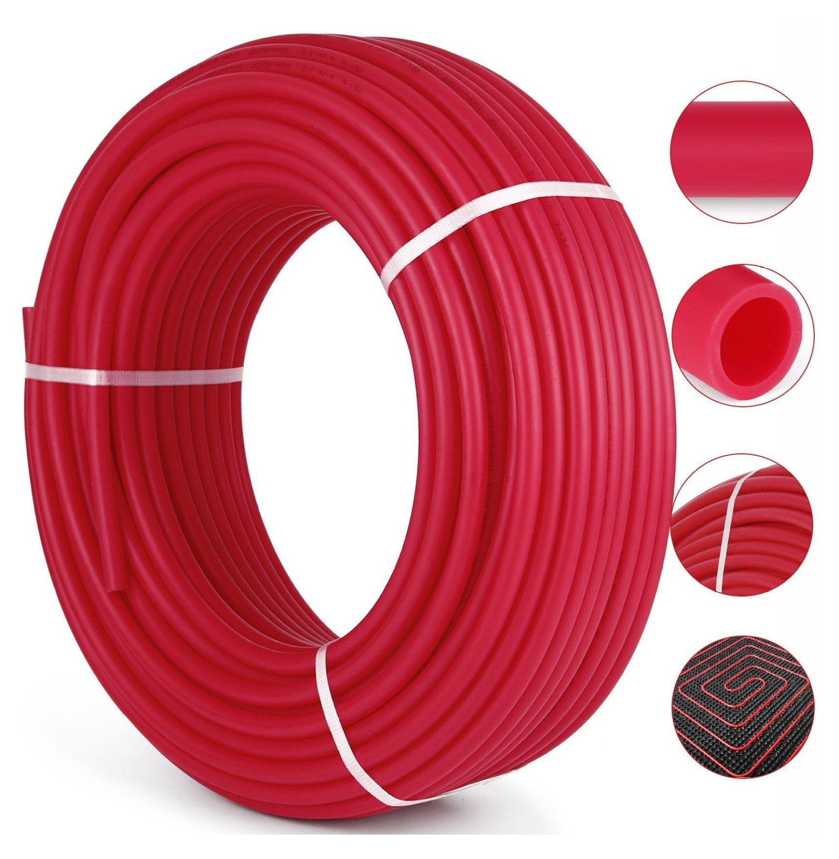 3/4" x 300ft PEX Tubing - Red PEX-B Pipe for Radiant Floor Heating ...