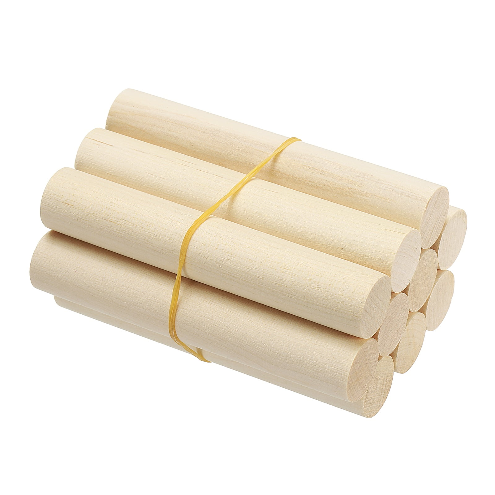 Uxcell Wooden Dowel Rod, Wood Dowels Unfinished Round Wood Sticks ...