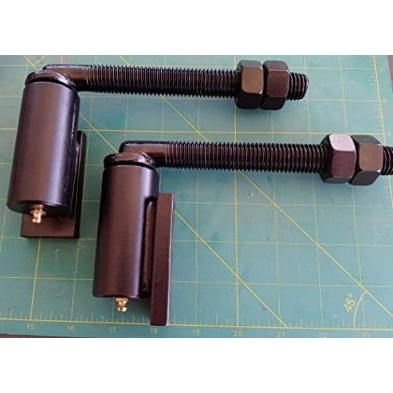 3/4" x 7 inch Adjustable Gate Hinges (Pair) Heavy Duty Pivot Hinge for ...