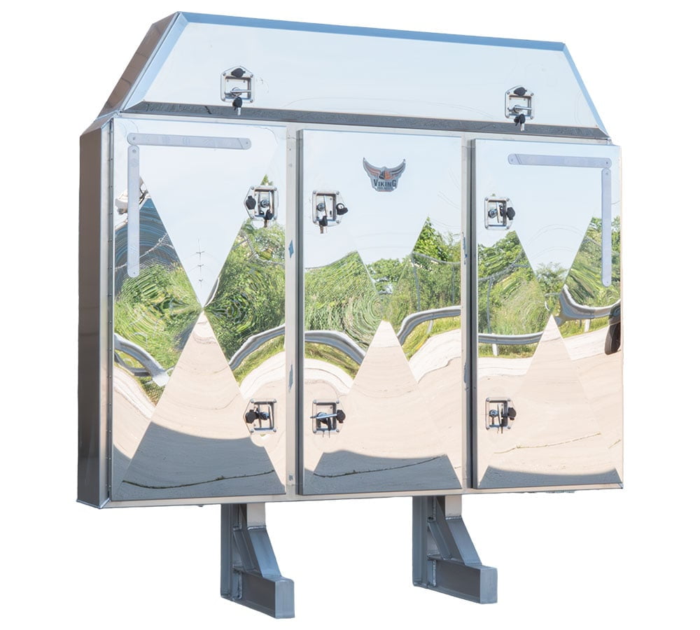 3/4" x 80" x 19-1/2" Silver Viking Vaulted Aluminum Flatbed Trailer Cab ...